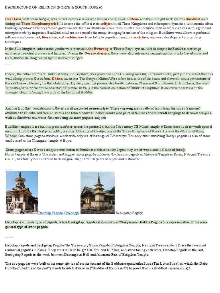 Buddhist Architecture in Korea | PDF | Korea | Roof