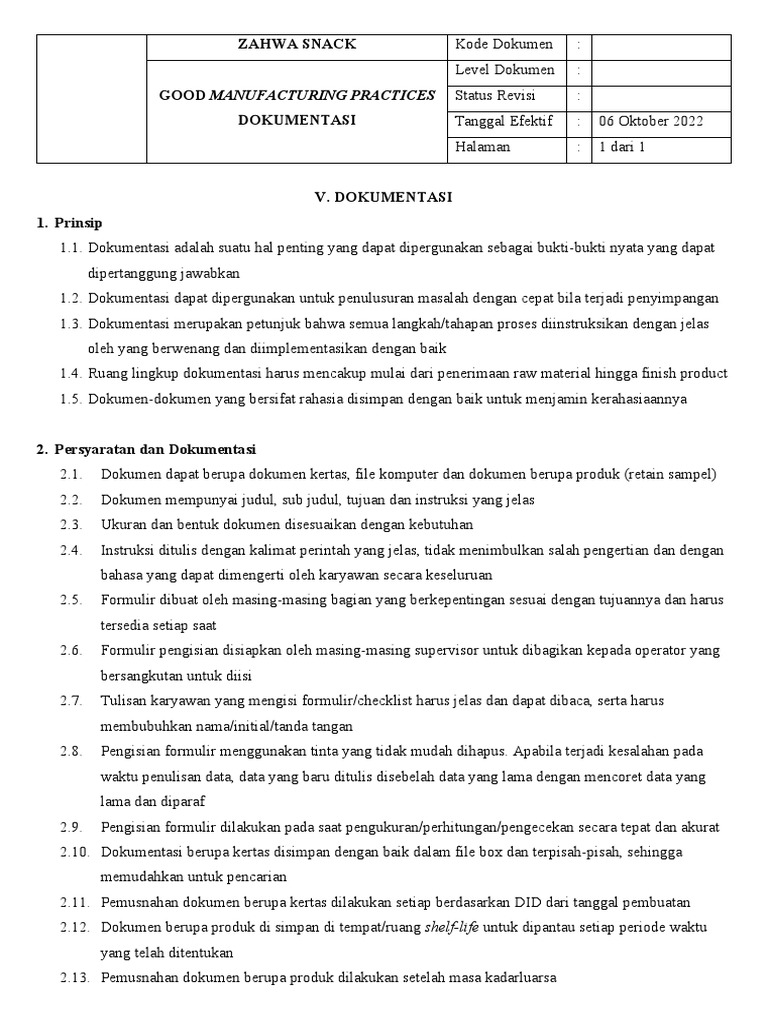 GMP V Dan VI | PDF | Teknologi & Rekayasa