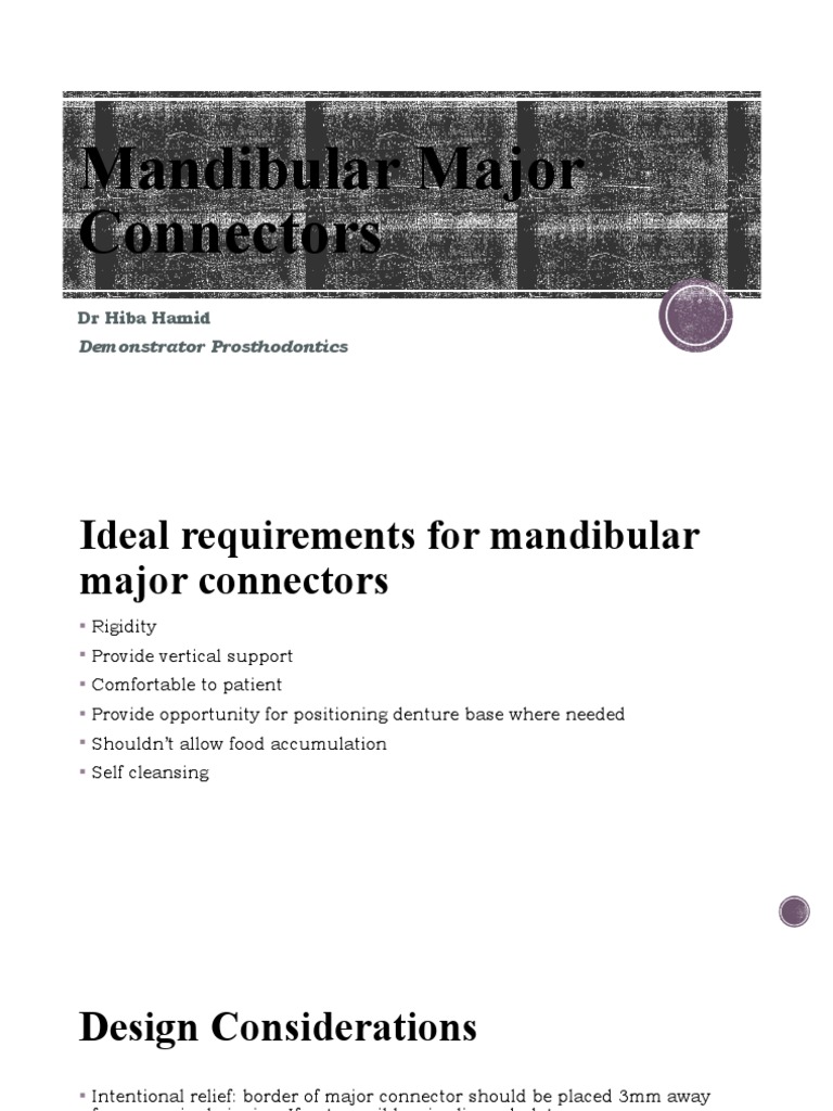 Mandibular Major Connectors Overview | PDF | Tongue | Anatomical Terms ...