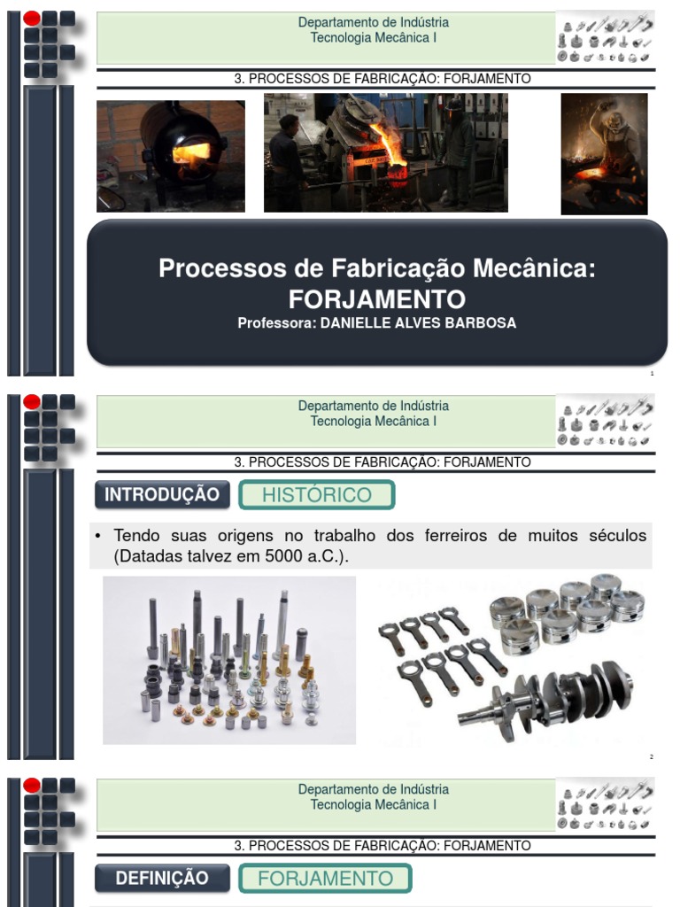 Forjamento | PDF | Forjar (fundição) | Setor secundário da economia