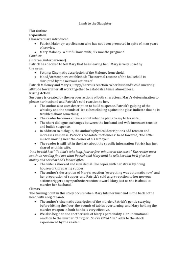 Lamb To The Slaughter Patrick Maloney