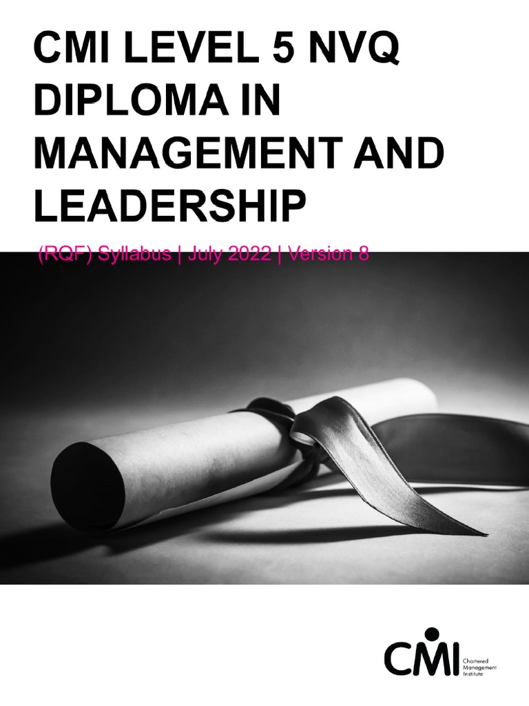 Level 5 NVQ Diploma Management and Leadership Syllabus | PDF ...