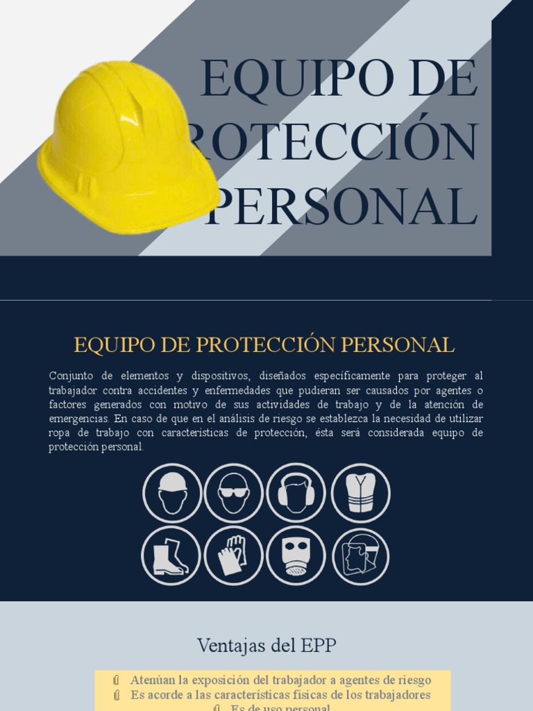Uso y tipos de EPP en seguridad laboral | PDF