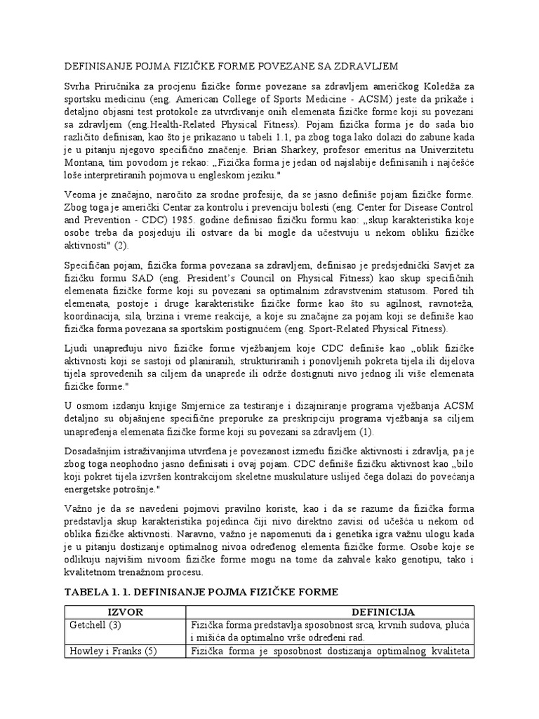 Acsm Prirucnik Procjena F. Forme | PDF