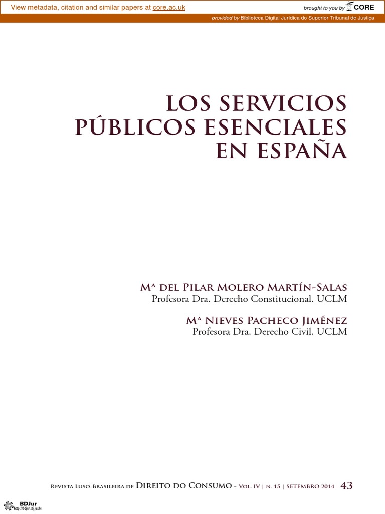 Servicios Publicos Esenciales España | PDF | Servicios públicos ...