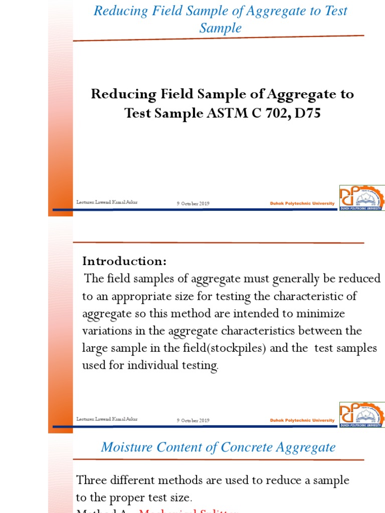 Reducing Aggregate Samples for Testing | PDF | Applied And ...
