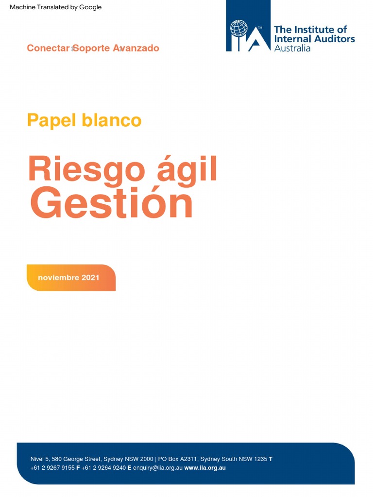 Iia Whitepaper Agile Risk ManagementESP | PDF