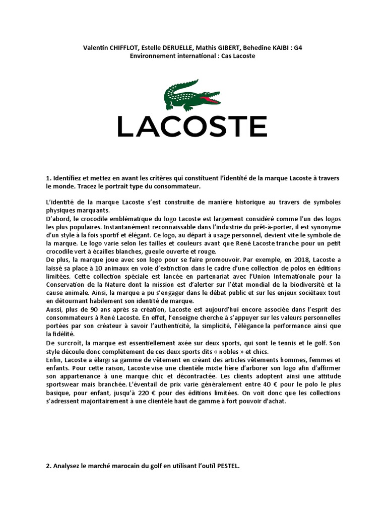 Lacoste | PDF