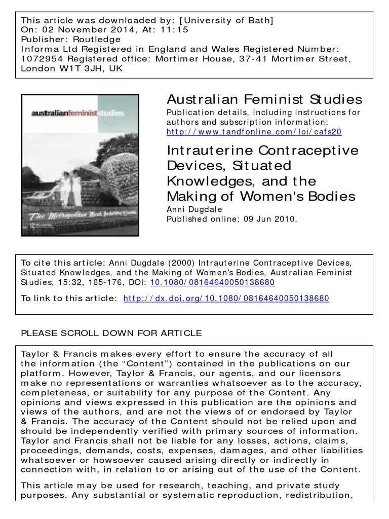 Intrauterine Contraceptive Devices Situated Knowledges | PDF | Birth ...