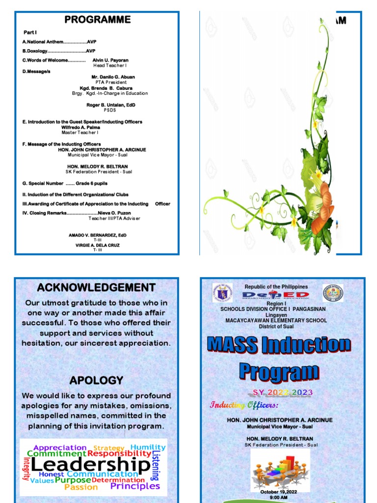 Induction Program Sy 2023 Pdf