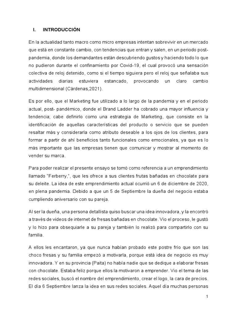 El Brand Ladder de La Empresa Ferberry A Través de Las Redes Sociales ...