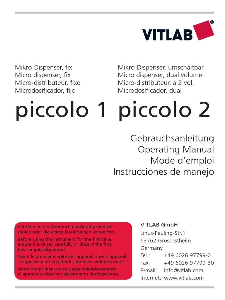 Ga Vitlab Piccolo 1 2 | PDF