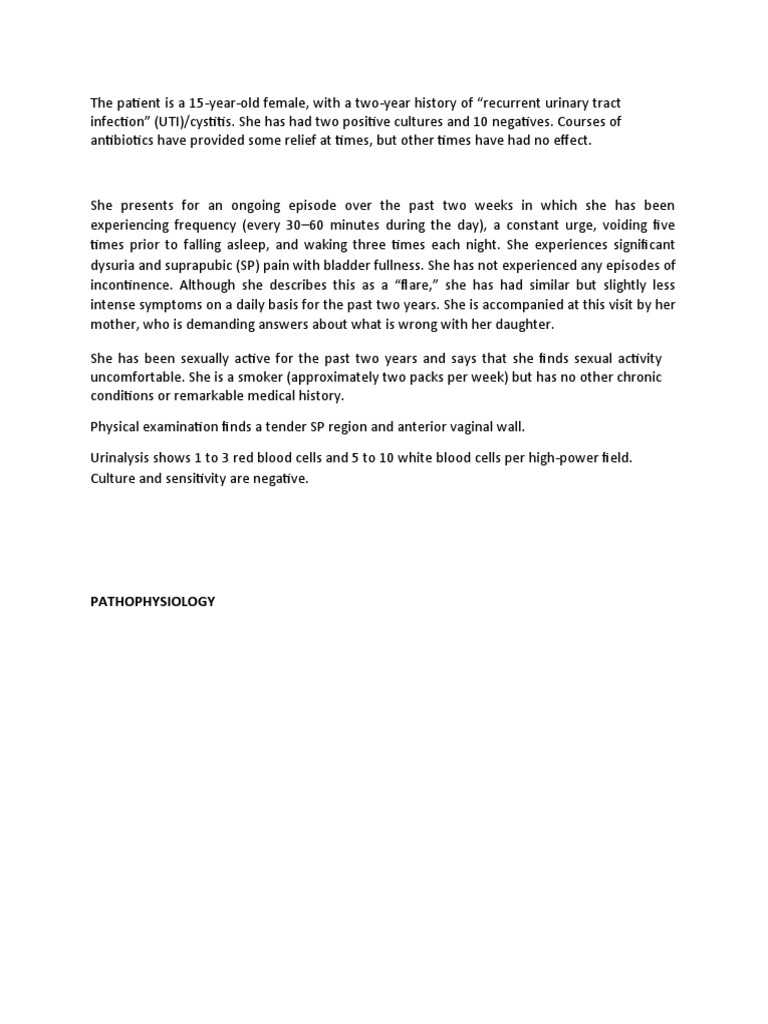 Case Study (Uti) | PDF | Urinary Tract Infection | Public Health