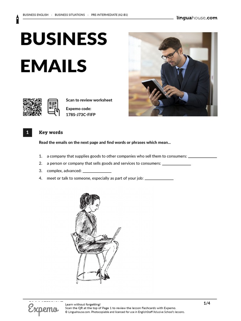 Business Emails (A2-B1) | PDF | Communication