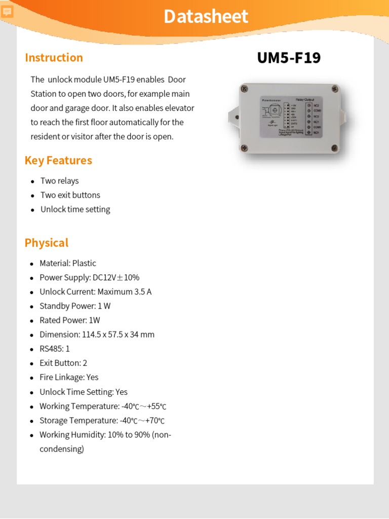 Datasheet UM5-F19 | PDF