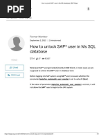 How To Unlock Reactivate The SYSTEM User On SAP HANA | PDF