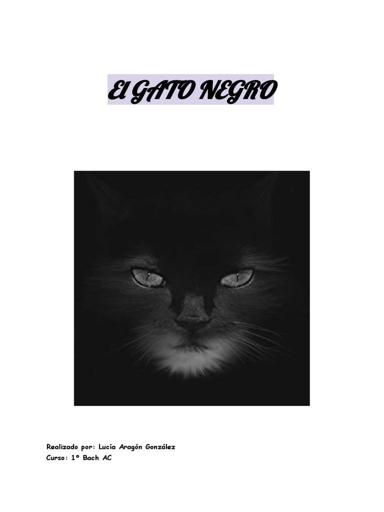 Libro Gato Negro | PDF | Gatos | Edgar Allan Poe