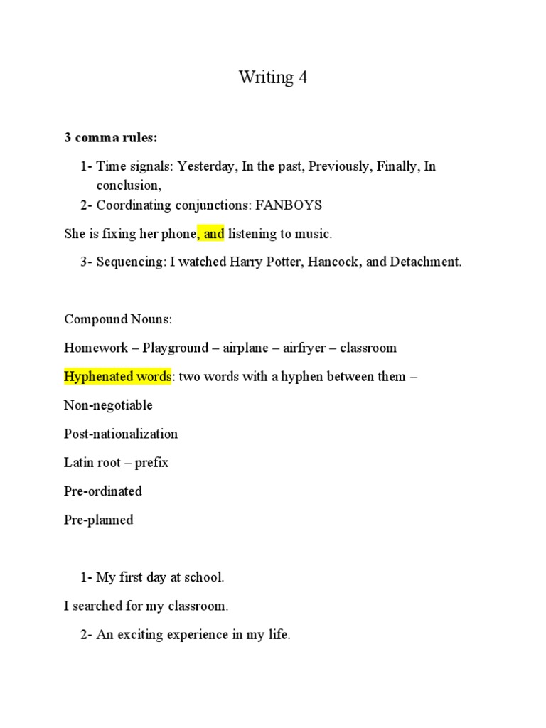 Writing 4 | PDF | Language Arts & Discipline