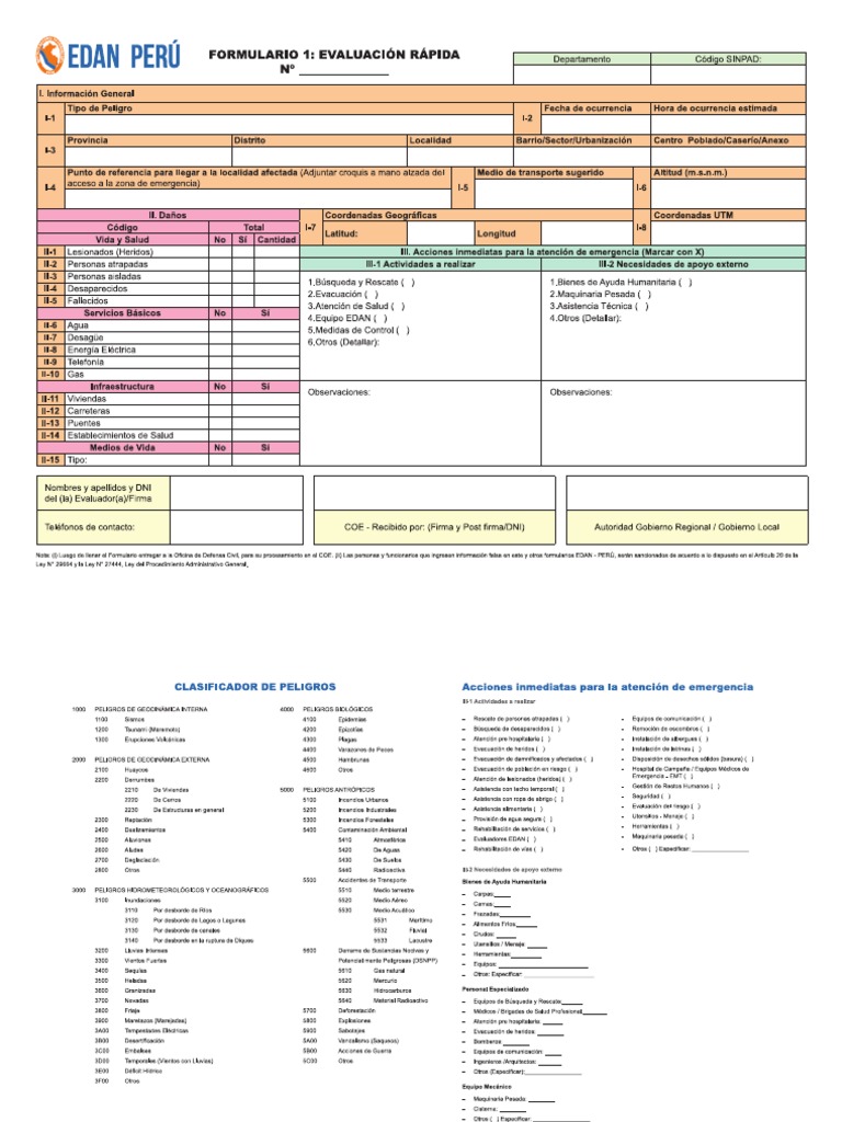 Formularios 1 - Evaluación Rápida | PDF