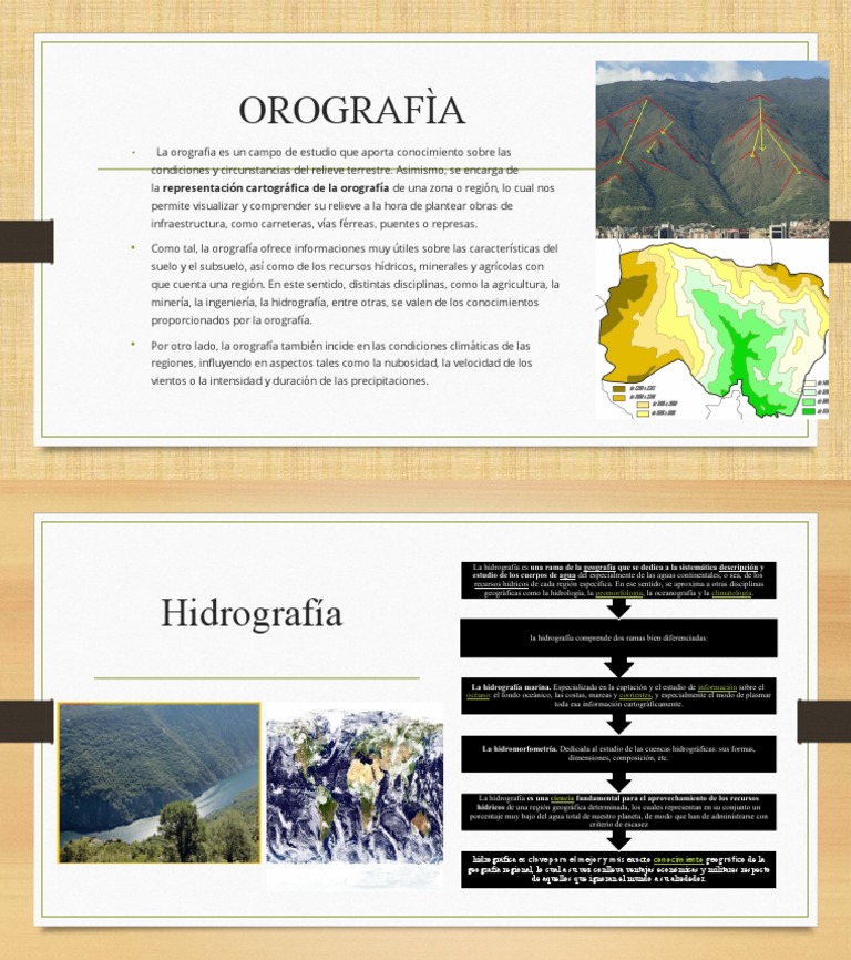 Orografía: Relieve y Recursos Naturales | PDF | Hidrografía | Geografía ...