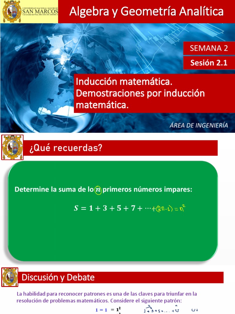 SESIÓN 2.1 - Inducción Matemática - Demostraciones Por IM | PDF ...