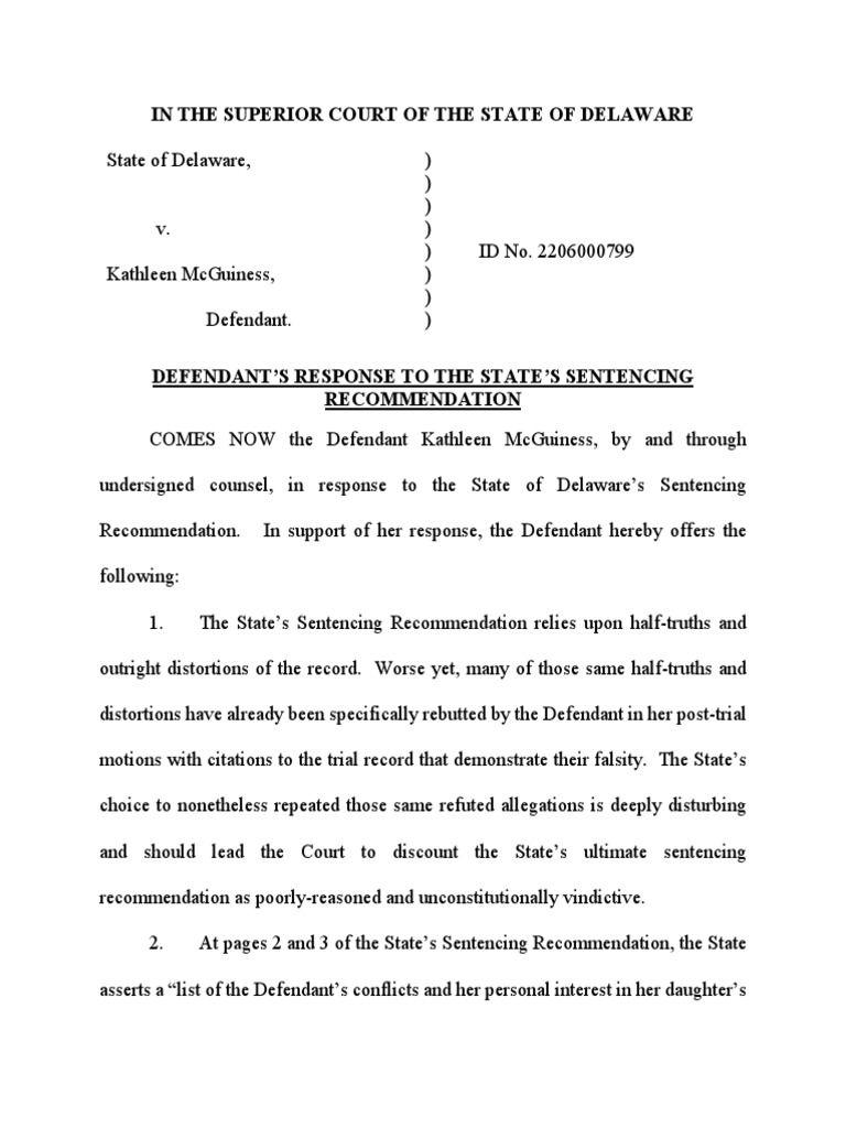 Defense Reply Memorandum | PDF | Witness | Probation