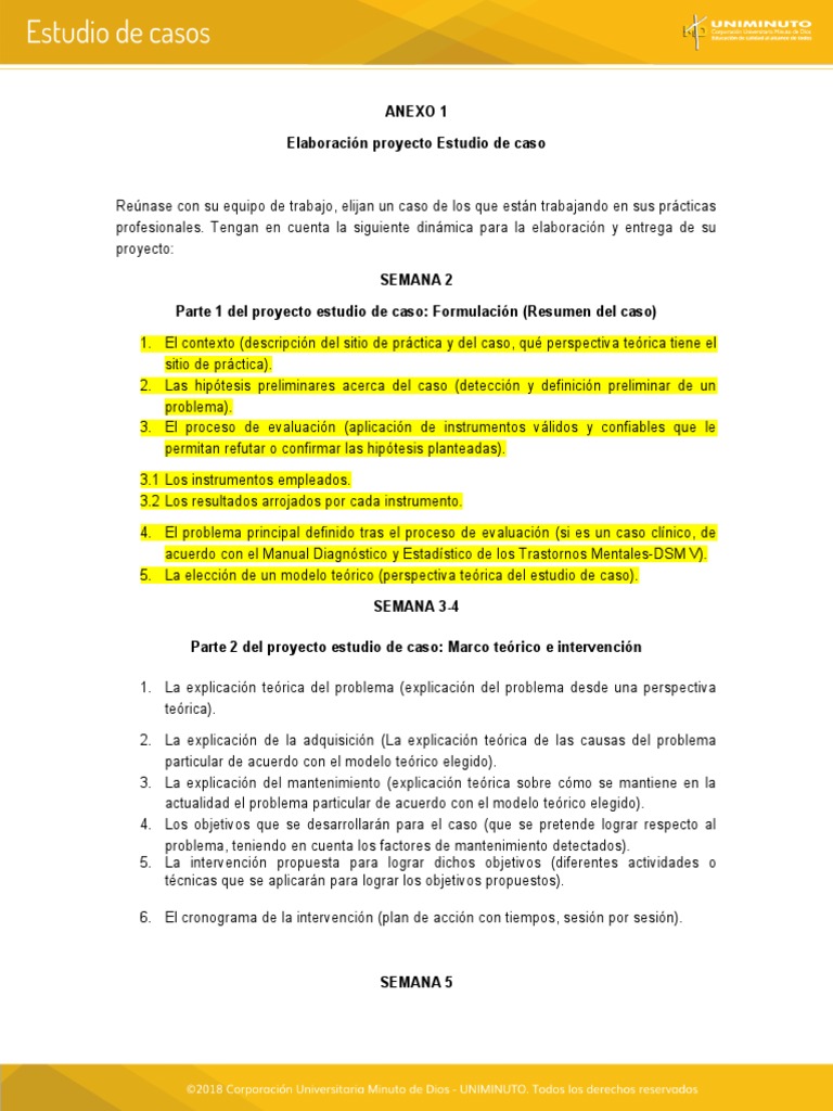 Uni1 Act1 Ela Pro Est Cas | PDF | Caso de estudio | Evaluación