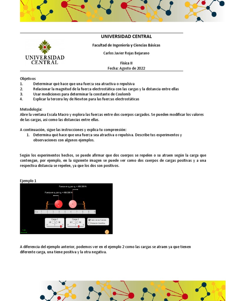 Sebastian Hernandez Pineda | PDF | Fuerza | Electrostática