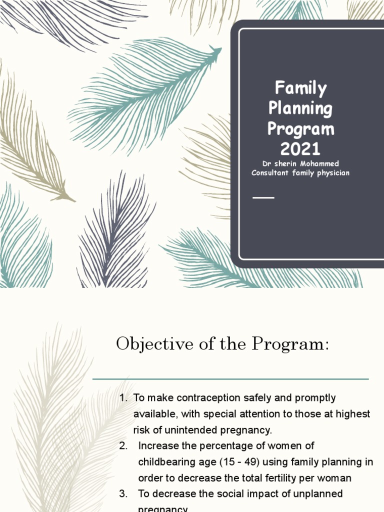 Family Planning Program Overview 2021 | PDF | Birth Control | Combined ...