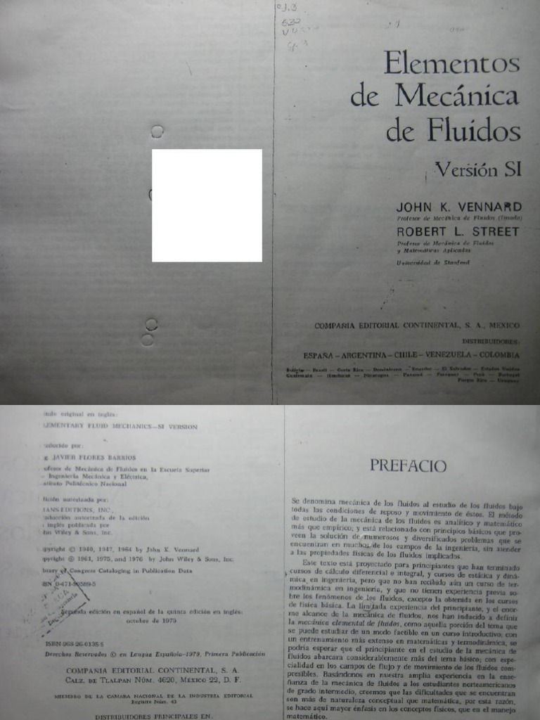 Toaz - Info Elementos de Mecanica de Fluidos Vennard John Street PR | PDF