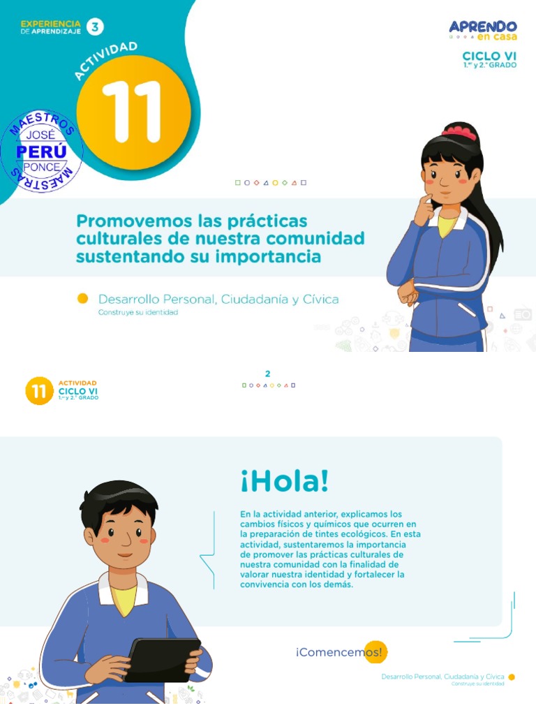 DPCC 1° y 2° - EDA 3 - ACTV. 11 - Archivos JOSEPH PONCE | PDF | Perú ...