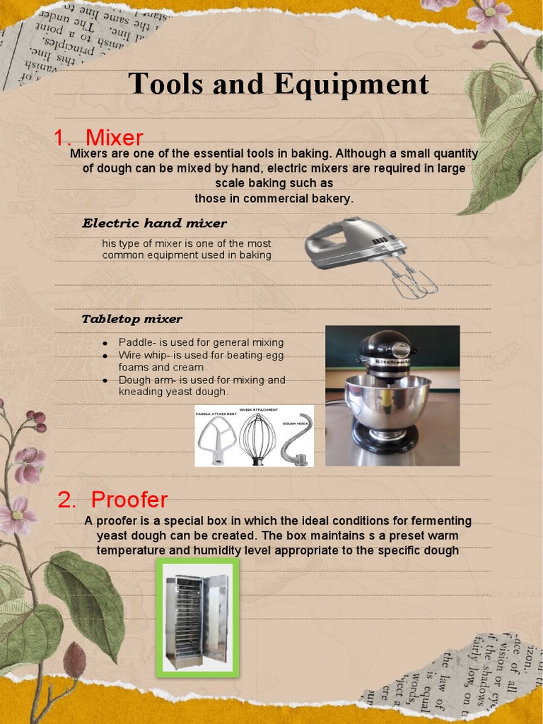 Tool and Equipment | PDF | Baking | Cookware And Bakeware
