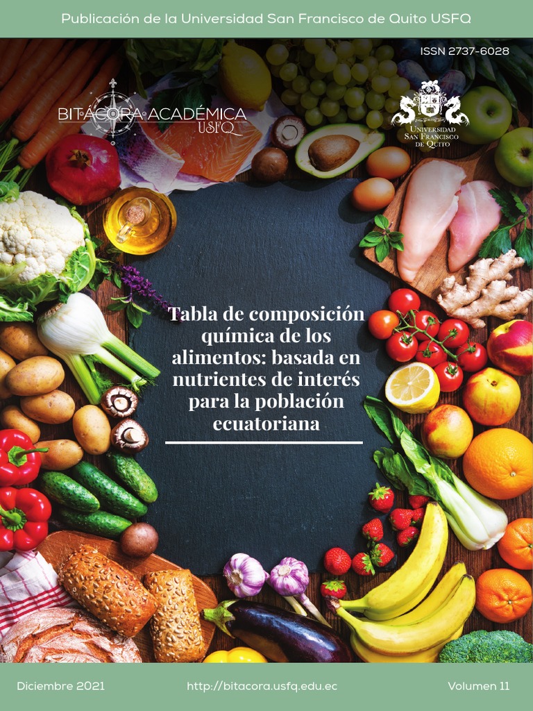 Tabla Composición de Alimentos-Tcqa - Usfq | PDF | Alimentos | Etiqueta de información nutricional