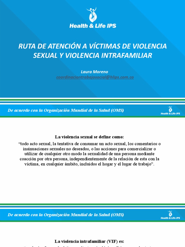 Ruta de Atención A Víctimas de Violencia Sexual y Violencia Intrafamiliar | Descargar gratis PDF ...