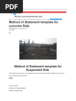 Method Statement For Slab On Grade | PDF | Concrete | Building Engineering