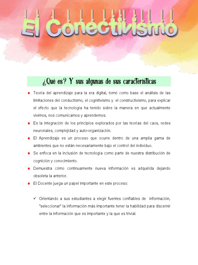 Qué Es El Conectivismo | PDF | Aprendizaje | Modificación de comportamiento
