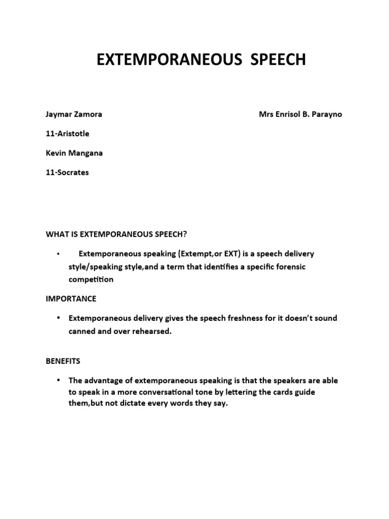 Extemporaneous Speech | Download Free PDF | Public Health | Economies