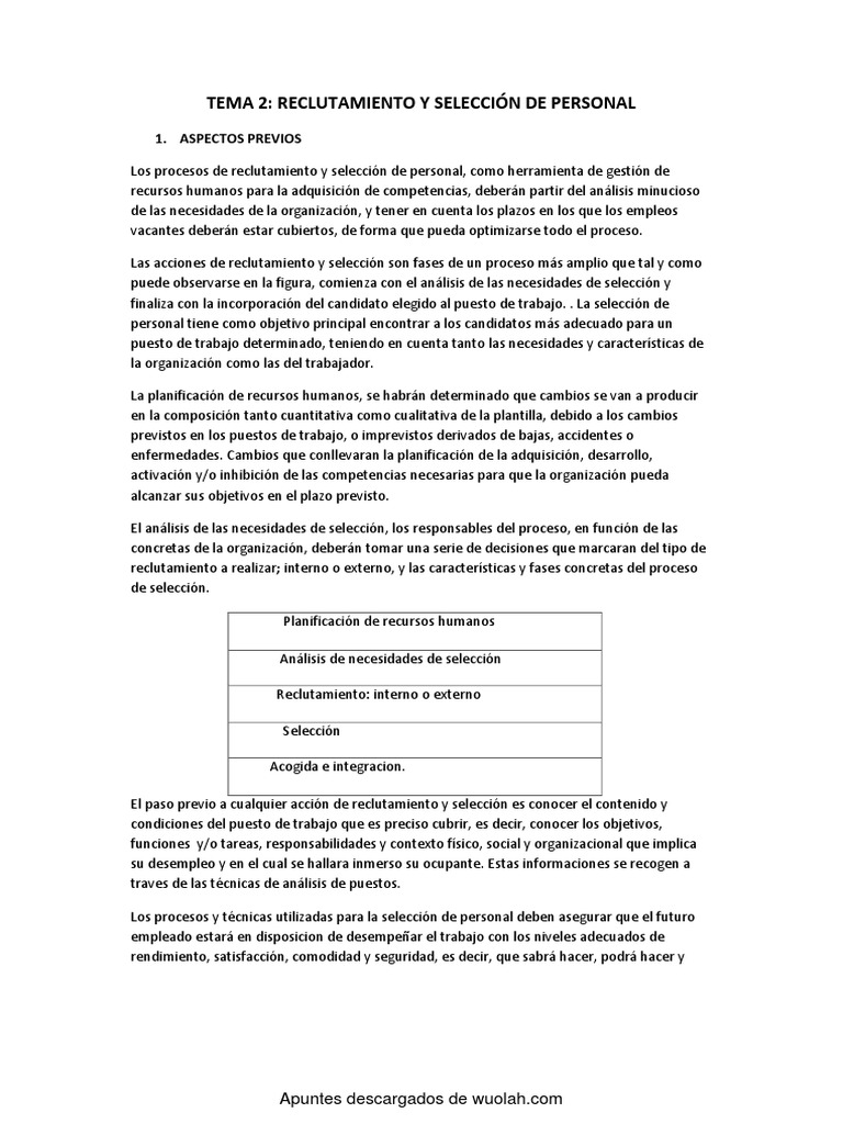 Reclutamiento y Selección Del Personal | PDF | Reclutamiento | Gestión de recursos humanos