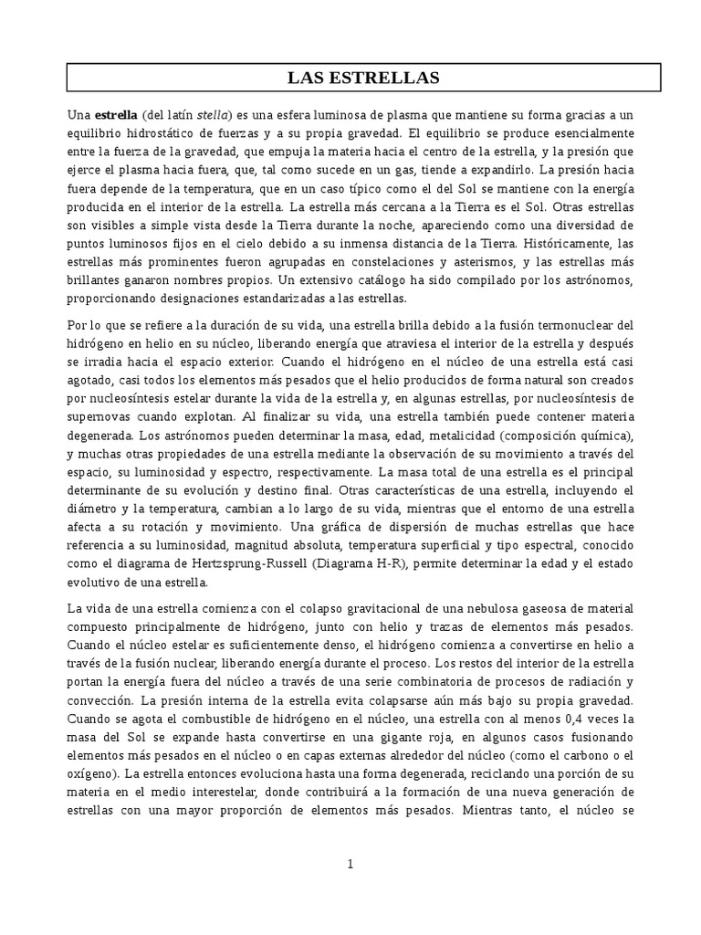 Las Estrellas | PDF | Estrellas | Dom
