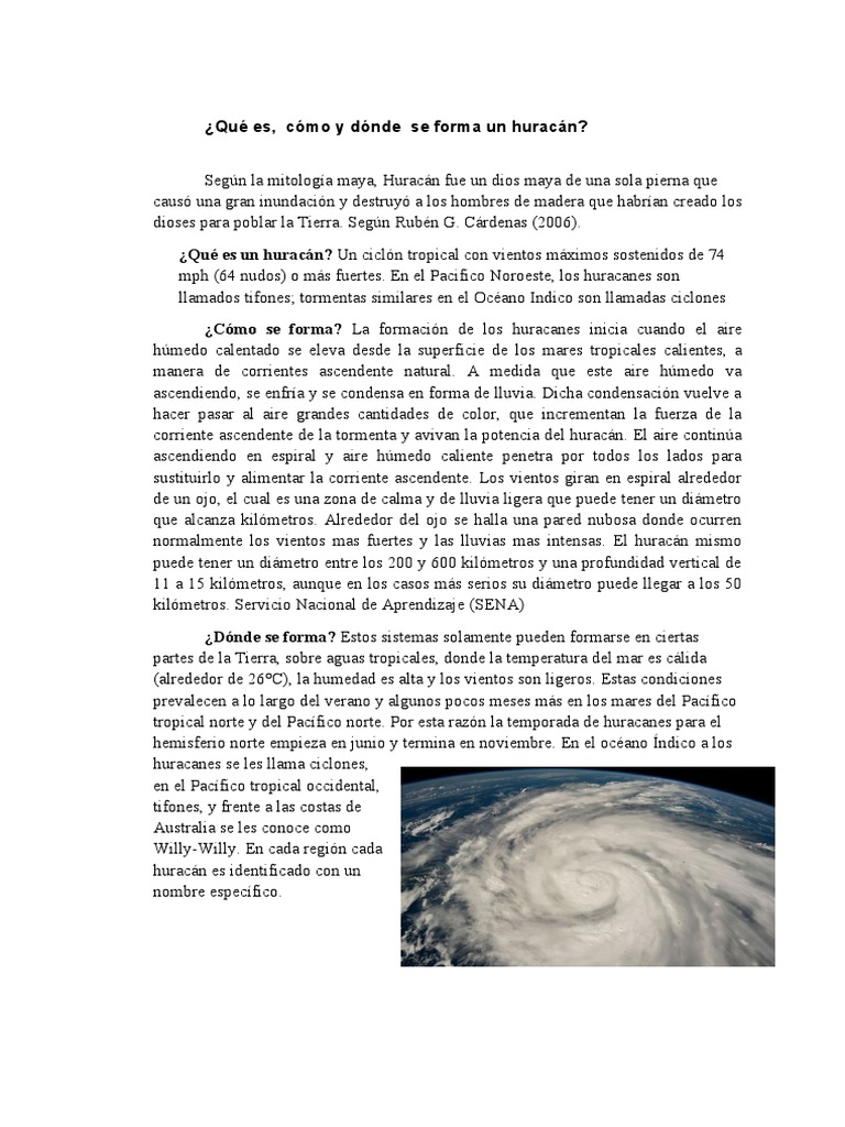 Huracan | PDF | Ciclones tropicales | Herida