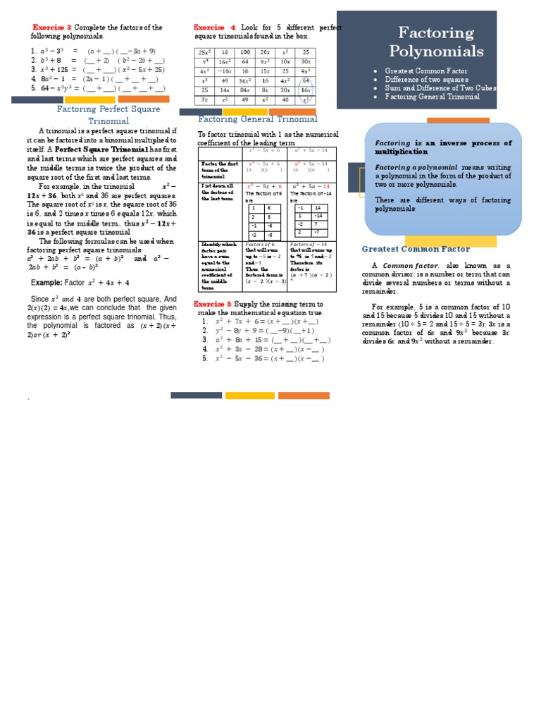 Factoring Brochure 2022-2023 | PDF | Factorization | Numerical Analysis