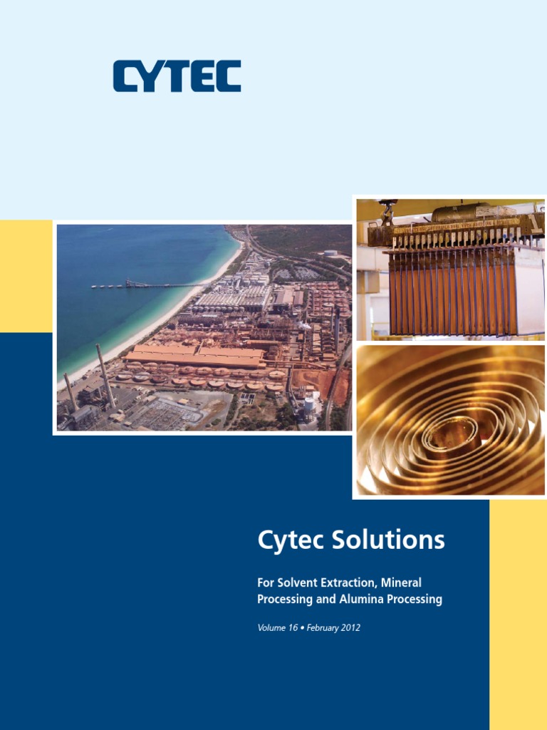 Cytec-Solutions-Vol 16 Solvent Extraction | PDF | Manganese | Iron
