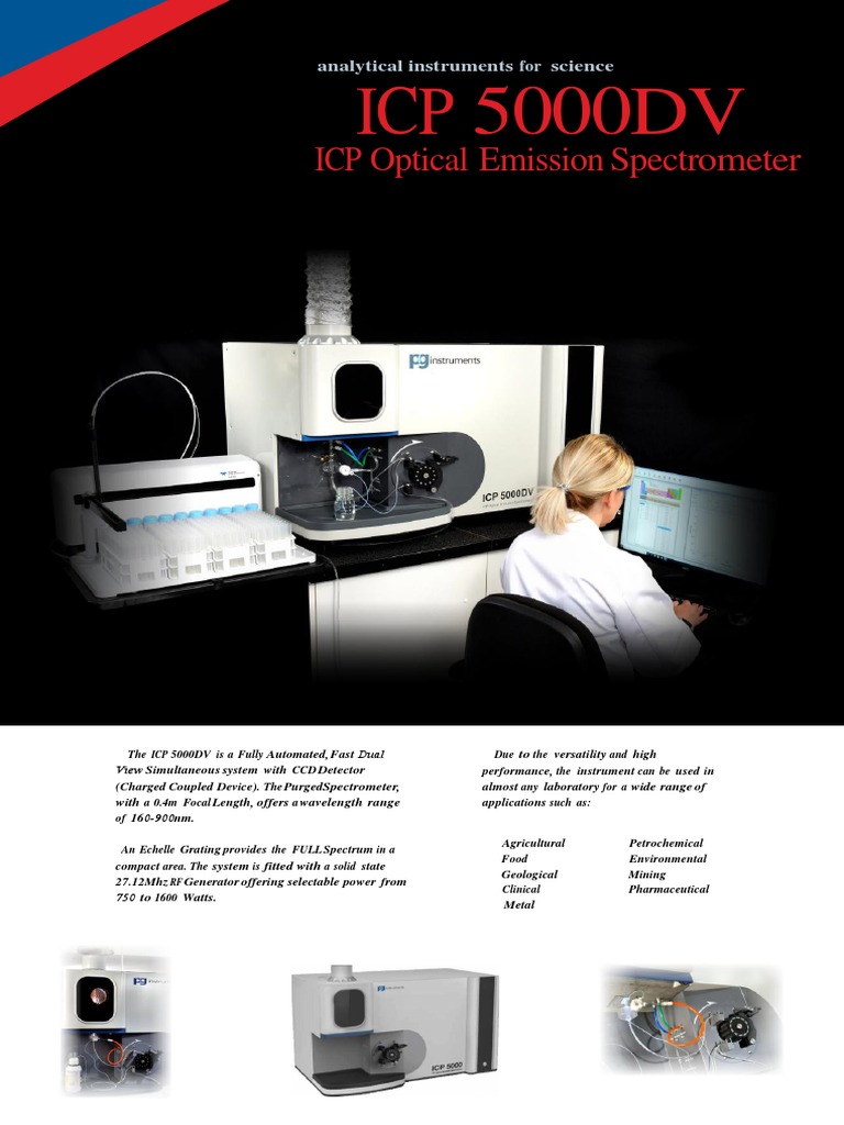 ICP5000DV BROCHURE SEPTEMBER 2020 Lo Resolution-2 | PDF | Charge Coupled Device | Spectrometer