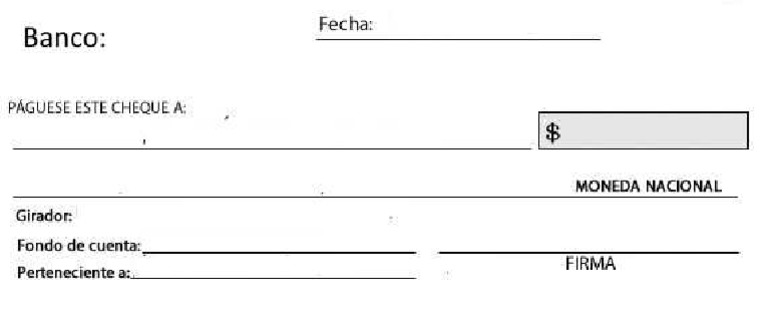 Formato de Cheque para Llenar | PDF