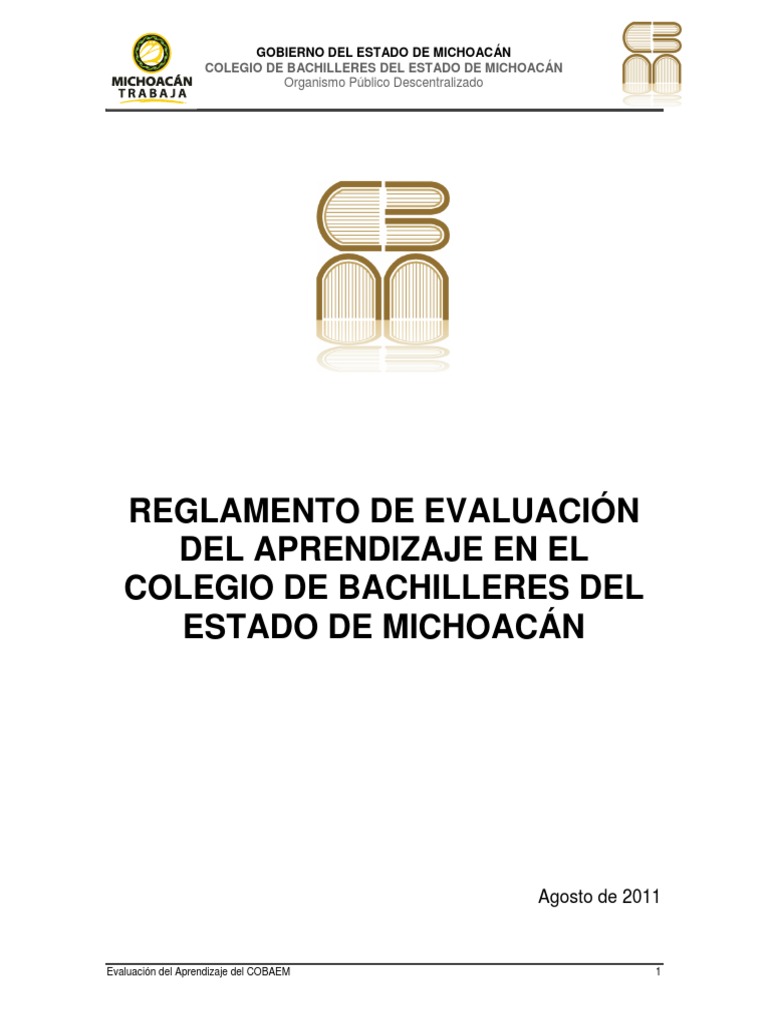 8.-Reglamento de Evaluación Del Aprendizaje Final | PDF | Evaluación | Método de enseñanza