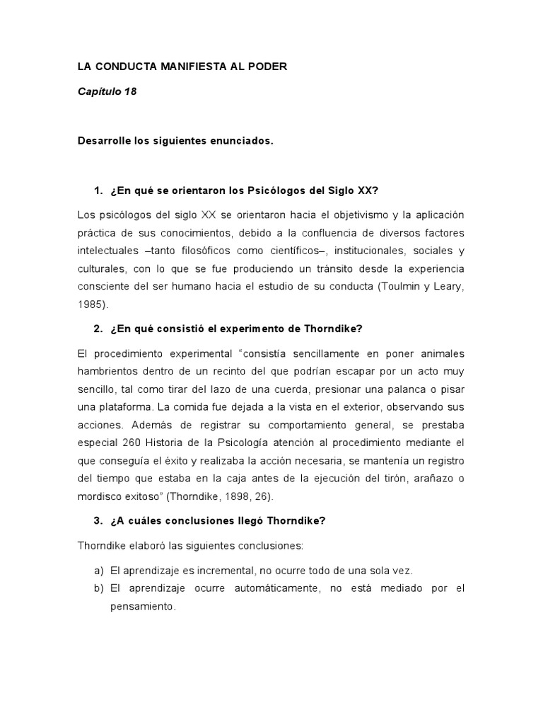 La Conducta Manifiesta Al Poder | PDF | Sicología | Las emociones