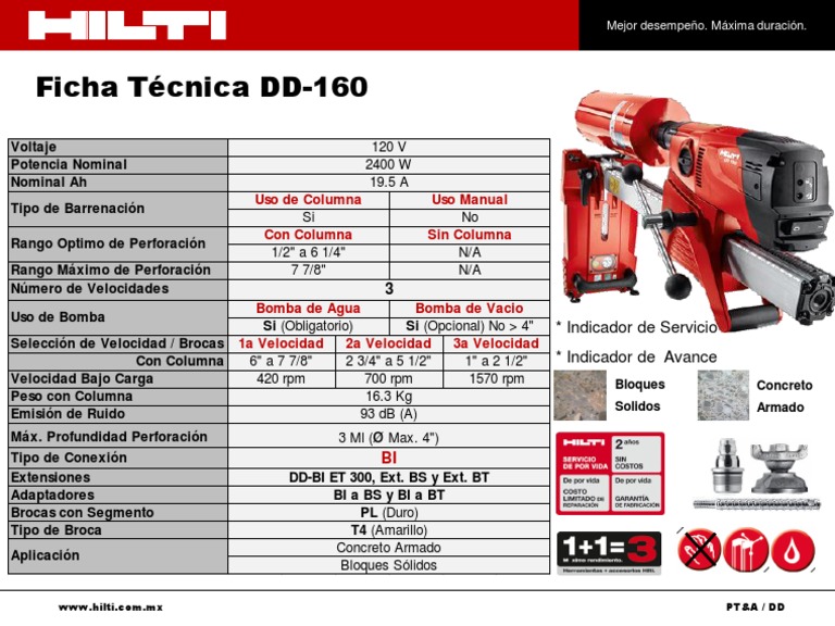 Ficha Tecnica Hilti Dd 160 Pdf