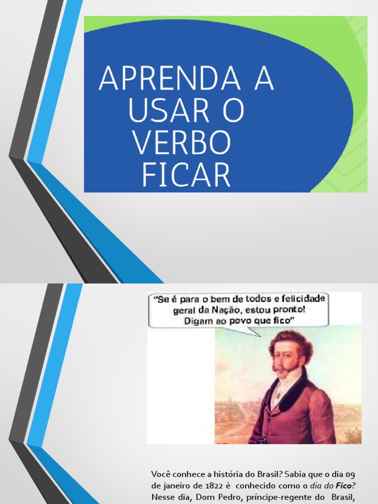 Verbo Ficar e Seus Significados | PDF
