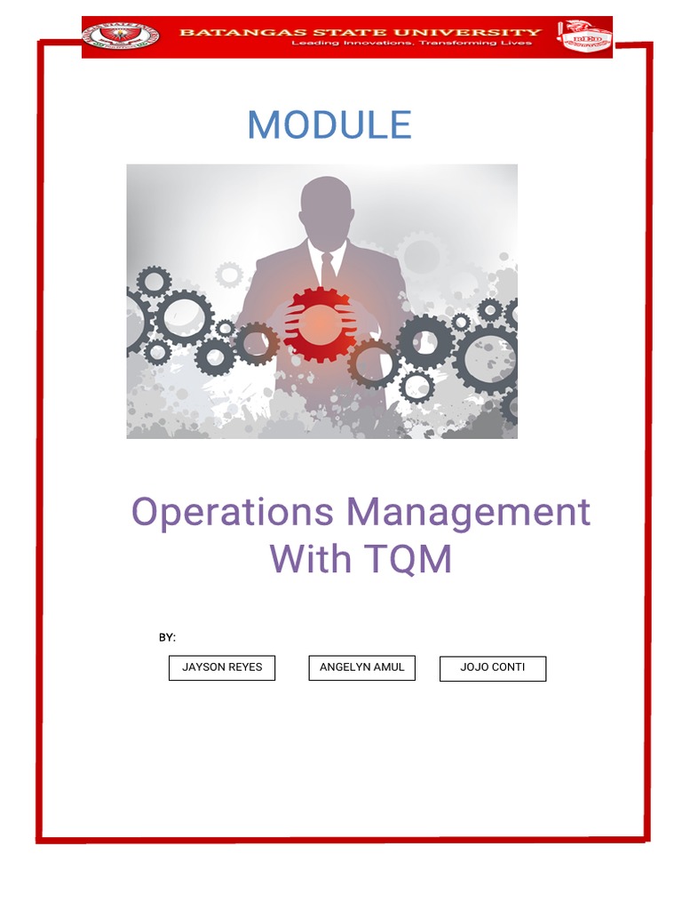 Revised Copy Module Operations Management With TQM | PDF