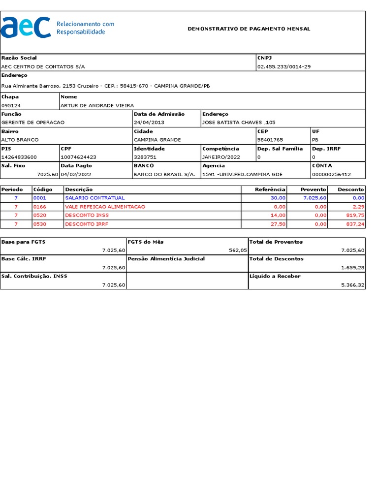 00.contra Cheque | PDF | Bancos